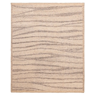 ECARPETGALLERY Hand-knotted Looma Cream, Grey Wool Rug - 8'3 x 9'11 ...