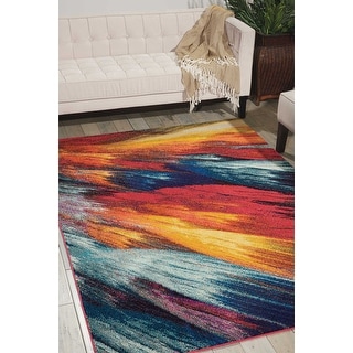 Colorful Area Rug with Artful Design Multicolor Pattern - On Sale - Bed ...