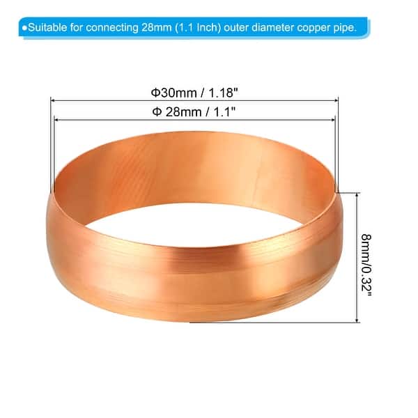 5pcs Compression Sleeves Ferrules Copper Ferrule Compression Fitting ...