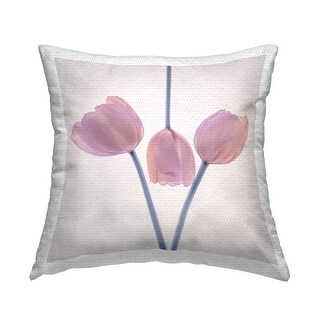 Stupell Modern Pink Tulip Blooms Printed Outdoor Throw Pillow Design by ...