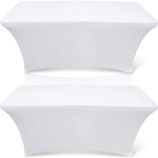 Stretch Spandex Table Covers, 2 Pack Fitted Tablecloths for Rectangle ...