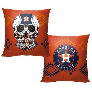 MLB Houston Astros Candy Skull 18 Inch Throw Pillow - Bed Bath & Beyond ...