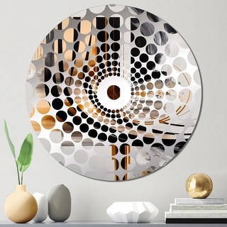 Designart "Gold Touch Art Deco III" - Modern Abstract Concentric ...