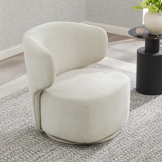 Charlie Modern Upholstered Swivel Accent Chairs with Wrap Around Back ...