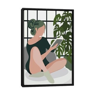 iCanvas "Bookworm" by blursbyai Framed - Bed Bath & Beyond - 37200575