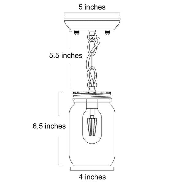 Carbon Loft Farmhouse Industrial 1-Light Semi Flush Mount Ceiling ...