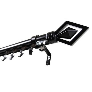 Lenore Cordless Traverse Rod 86120 Inch Black - 48 x 4 x 4 - Bed Bath ...