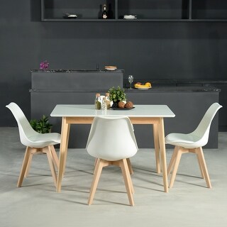 Carson Carrington Salbohult White Mid-Century Modern Dining Table - Bed ...