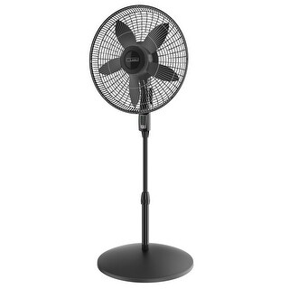 v18" Oscillating 4-Speed Large Room Pedestal Fan with Remote Control ...