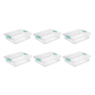 Large Clip Box, Stackable Small Storage Bin with Latching Lid, Plastic ...