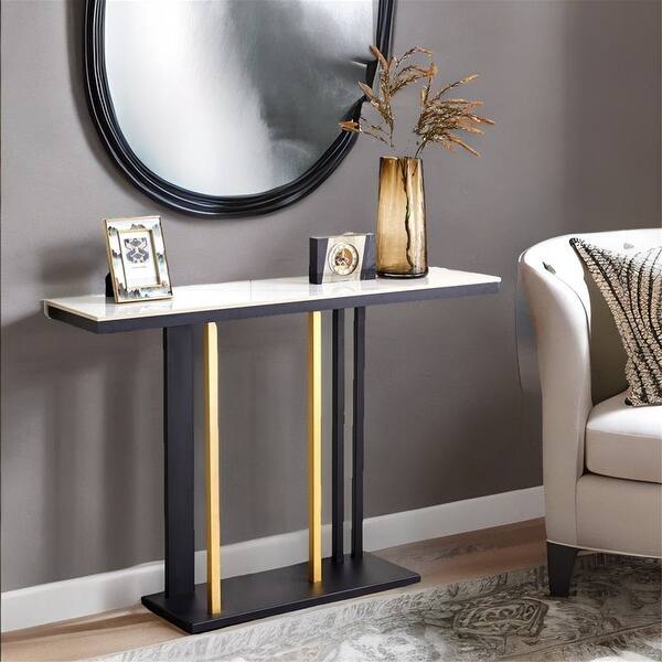 Modern Metal Frame Console Table for Living Room - Bed Bath & Beyond ...