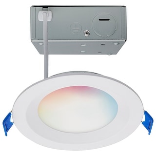 9W LED Direct Wire Low Profile Regress Baffle Downlight 4in. Round ...