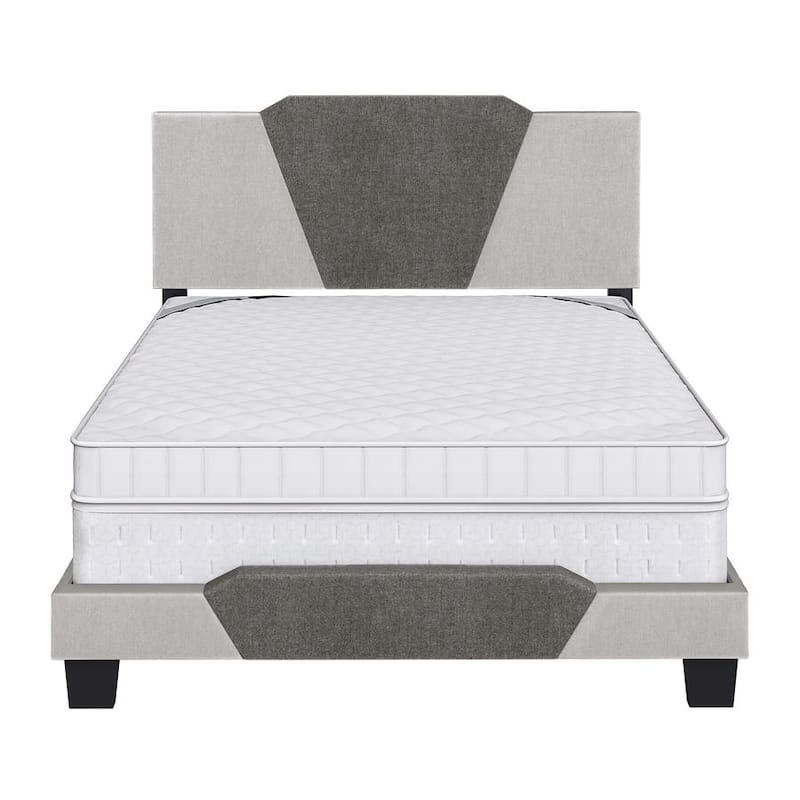 Boyd Sleep Tuscany Upholstered Linen Geometrical Bed Frame with ...