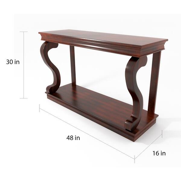 Furniture of America Lild Traditional Cherry Solid Wood Console Table ...