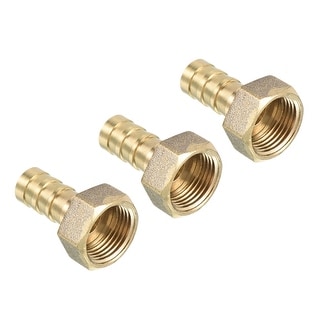 Hose Barb Fitting Straight 10mm Barbed G3/8 Female Thread, 3 Pack Brass ...