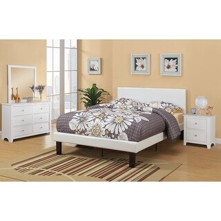 White Faux Leather Bed in White - Bed Bath & Beyond - 33810258
