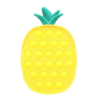 Pop Fidget Toy 24-Button Yellow Pineapple Silicone Bubble Popping Game ...