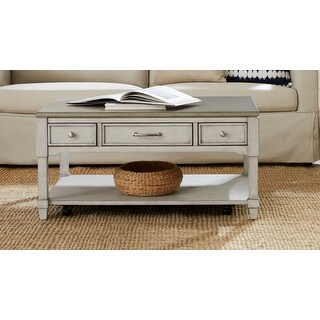 Gracewood Hollow Storm Gray Rubberwood Rectangular Cocktail Table - 36 x 24 x 18 - Bed Bath ...