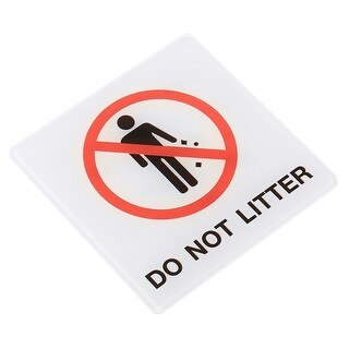 Do Not Littering Sign Adhesive Indoor Outdoor Wall Mount Sticker ...