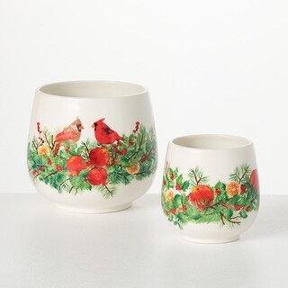 Sullivans Cardinal Container Multicolor "H Dolomite Set of 2 - 7"L x 7 ...