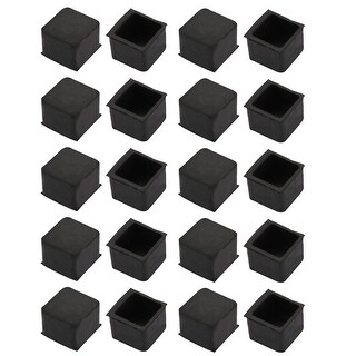 20pcs Furniture Desk Chair Accessory 20mmx20mm Square Rubber Leg Tip ...