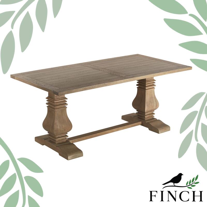 Finch Avignon Pedestal Dining Table in Reclaimed Oak - Overstock - 23435410