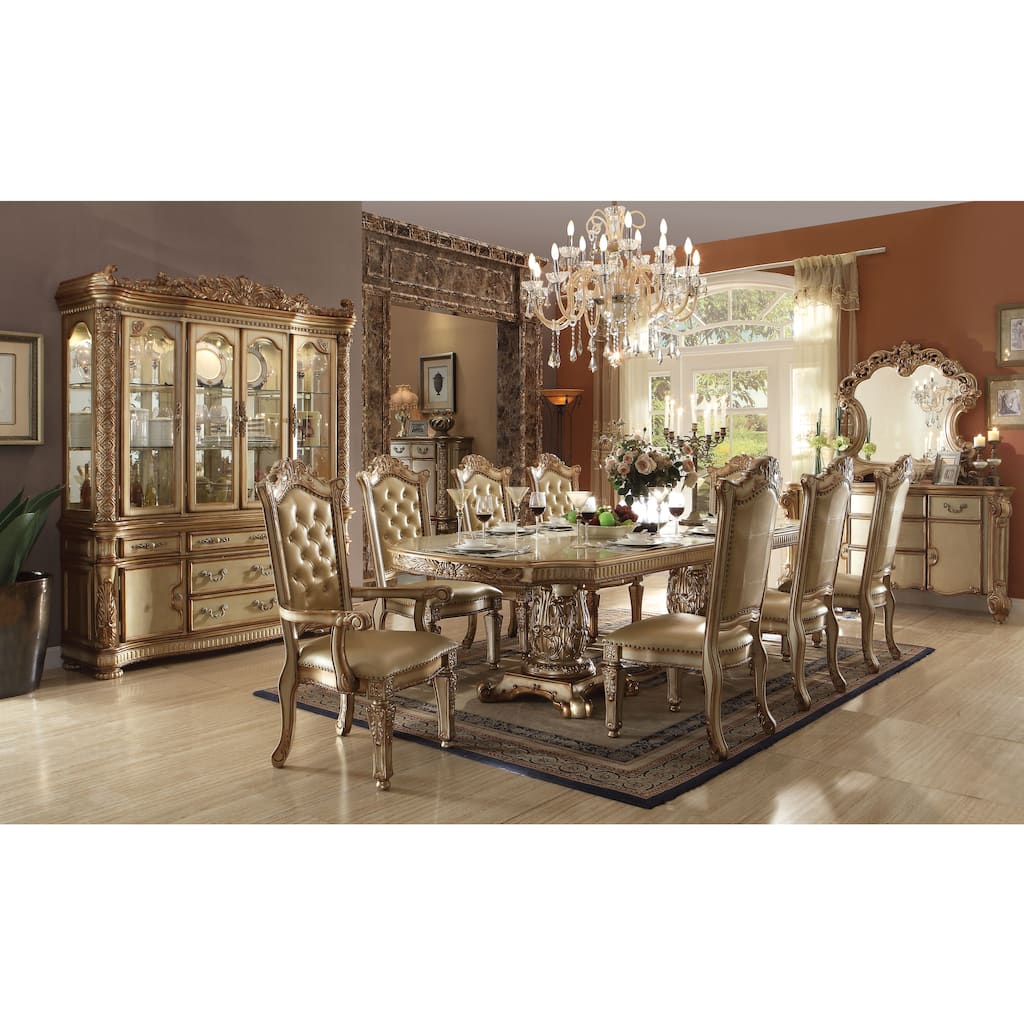ACME Vendome Gold Patina and Bone-finish Hutch and Buffet - Overstock ...