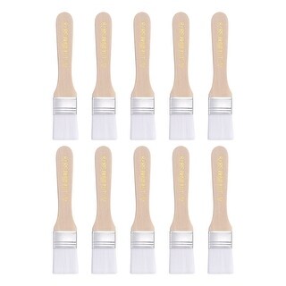 1.1" Width Small Paint Brush Nylon Bristle with Wood Handle Tool 10Pcs ...
