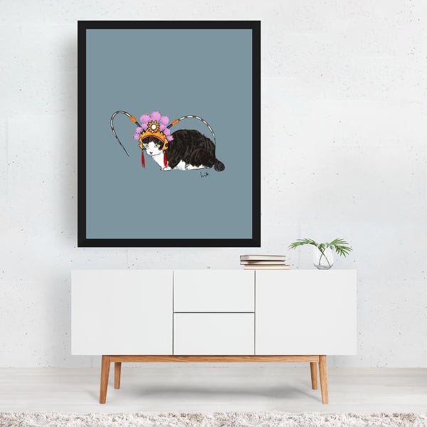 Peking Opera x Cat Drawing Animals Chinese Culture Art Print/Poster ...