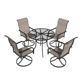 Round iron mesh table with chair (set of 5) - Bed Bath & Beyond - 40817093