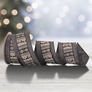 4"X10y Wool Edge Scandi Center Stripe Ribbon - 4" - Bed Bath & Beyond ...