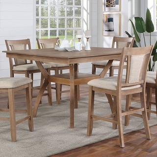 Dionne Tranistional Natural Wood 5-Piece Counter Height Dining Set by ...