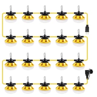 200FT Construction String Lights LED Industrial Grade Best for Outdoor ...