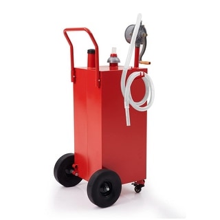 Large Capacity Gas Caddy with Hand Pump and Solid Rubber Wheels - Bed ...