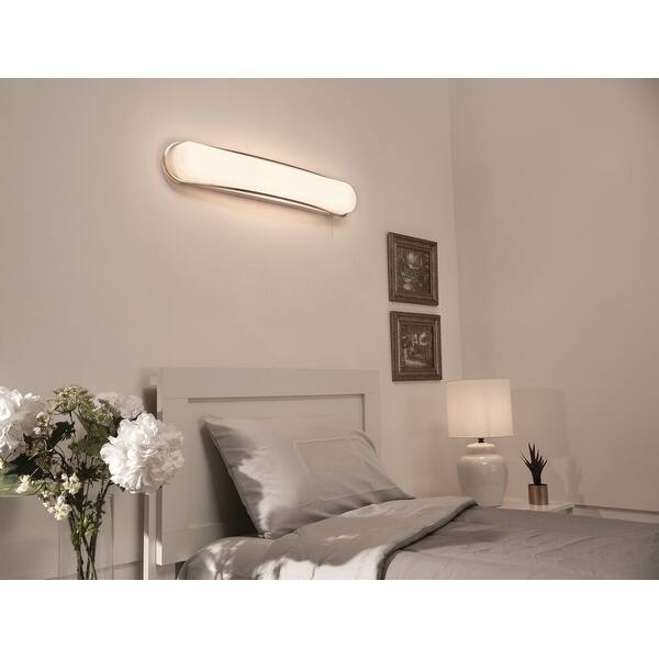 Curve 48'' LED Overbed Wall Light - 48"L x 4"Ext x 4"W x 5"H - Bed Bath ...