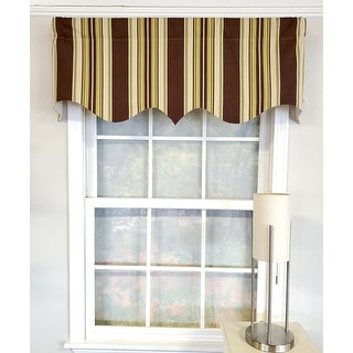 RLF Home Aurelia Stripe Regal Valance - Bed Bath & Beyond - 42858587