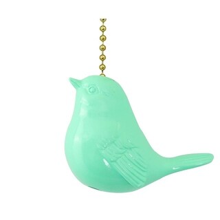 Teal Blue Bird Ceiling Fan Light Dimensional Pull Resin - Bed Bath ...