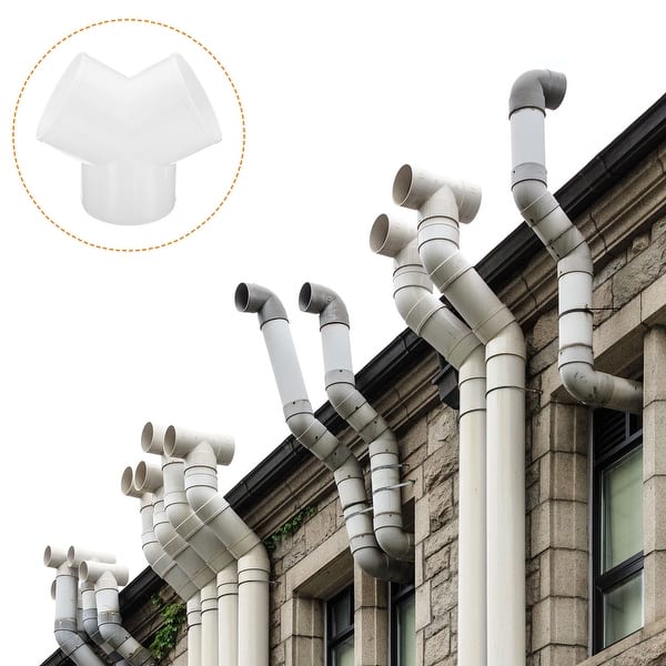 4 Inch 3 Way Duct Splitter Y Connector Air Vent Duct Connector - White ...