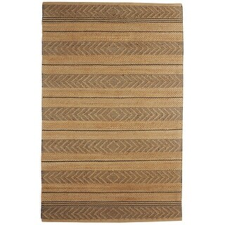 Tan and Gray Bohemian Striped Area Rug - Bed Bath & Beyond - 34775280