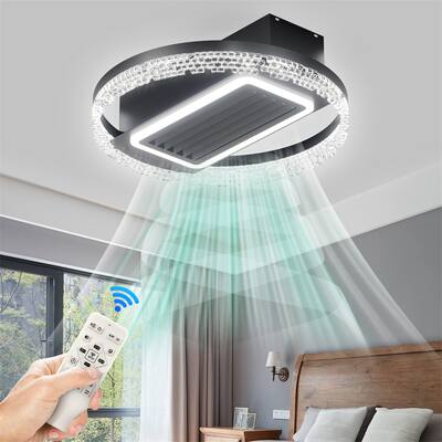 20 Inches Bladeless 6 Gear Wind Speed Fan Light with Remote Control ...