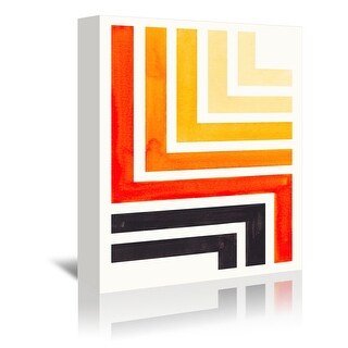 Americanflat - 8" x 10" Orange Aztec Pattern by Ejaaz Haniff Wrapped ...