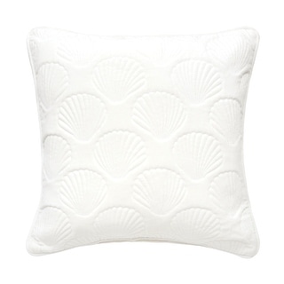 Shells White Velvet Pillow - Bed Bath & Beyond - 38278187
