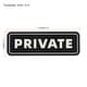 Private Door Sign, Acrylic 6"x2" Self Adhesive Privacy Sticker Office ...