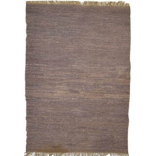 One of a Kind Hand-Knotted Modern & Contemporary 5' x 8' Solid Jute ...