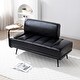 55"Inch Width Modern End of Bed Bench, Faux Leather Upholstered with ...