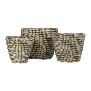 Natural Grass Baskets, Set of 3 - Bed Bath & Beyond - 33746553