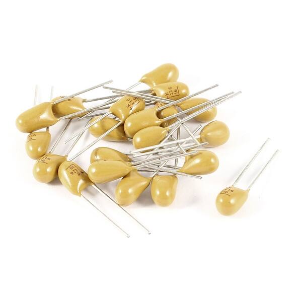 20PCS 22uF 16V 2 Pin Yellow Radial Dipped Tantalum Bead Capacitors ...