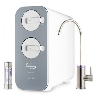 iSpring RO800G+UVF8 Tankless RO System with UV Light, Brushed Nickel ...