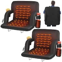 25 Inch 2 Pack Heated Stadium Seats for Bleachers Portable Bleacher ...