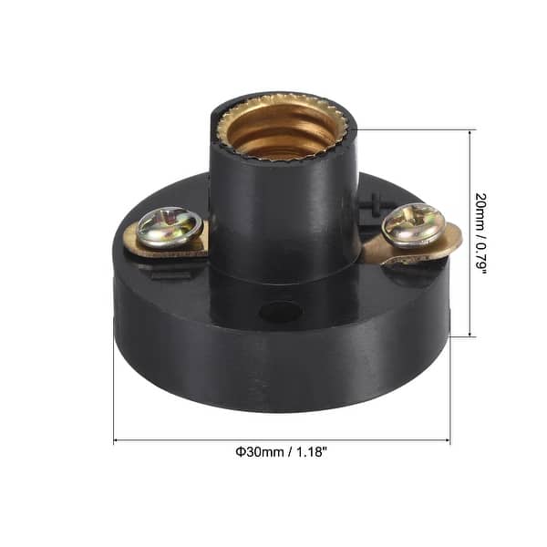 Lamp Socket for E10 Light 30x20mm Screw Base Bulb Holder Black 10pcs ...